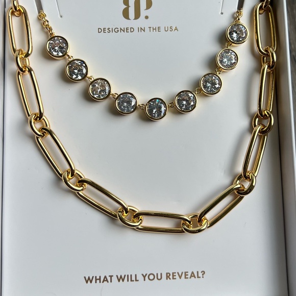 Bomb Party | Jewelry | Bp Luxe Layers Gold Diamond Cz Destined To Win ...